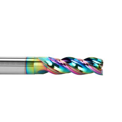 Cina 45 carburo solido Endmills della flauto a spirale di angolo 3 per la lega di alluminio in vendita