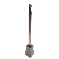 China 65HRC 30 Helix Extra Long Solid Carbide Ball Nose Endmill 6mm x 10mm Flute 120mm for sale