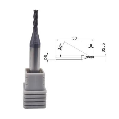 China 65HRC 4 Flute Cemented Carbide Endmill for Titanium Alloy for sale
