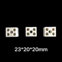 China 1000°C High Temperature Steatite Ceramic Terminal Block White Electrical Connector 2.8 g/cm³ for sale