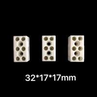 China 1000°C High Temperature Steatite Ceramic Terminal Block White Electrical Connector 2.8 g/cm³ for sale