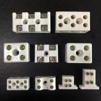 China 1000℃ Steatite Ceramic Screw Terminal Block Connector for sale