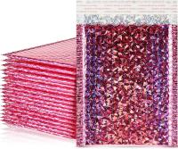Quality CTCX Custom Bubble Mailer Holographic Pink Holographic Bubble Mailer Holographic for sale