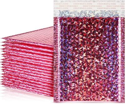China CTCX Custom Bubble Mailer Holographic Pink Holographic Bubble Mailer Holographic Bubble Packages for sale