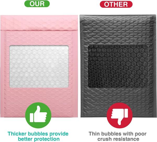 Quality CTCX Small Pink Padded Envelope Bubble Mailers Custom Logo Pink Shipping Bags for sale