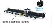 China 0.5mm-25mm 3 Chucks Pipe Cutting Machine Standard Model Semi Automatic Loading Beveling Cutting for sale