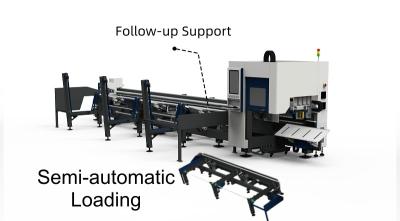 China QH-GZ Zero-tailing Laser Tube Cutting Machine Semi-automatic Loading Follow-up Support for sale