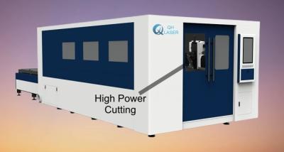 China QH - 6015FB High-power Dual-platform Enclosed type Sheet Laser Cutting Machine 6000W - 20KW for sale