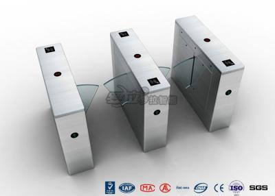 China Walk Through Metal Detector Flap Barrier Gate Transparent Wing Flap Optical Turnstile for sale