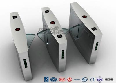 China Flap Barrier Gate Fingerprint Reader Turnstile Barrier Gate Acrylic Flap Barrier Turnstile for sale