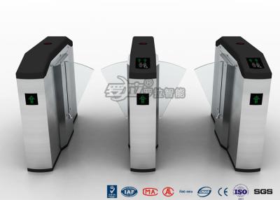China Stadiums Fingerprint Optical Turnstile Flap Barrier Gate Entrance Turnstiles Swing Barrier Brushed for sale