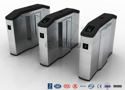 China Stadiums Fingerprint Optical Turnstile Flap Barrier Gate Entrance Turnstiles Swing Barrier Brushed for sale