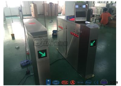 China 3 Lanes Swing Barrier Gate Card Collector For Biometric Access Control With Face Recognition System for sale