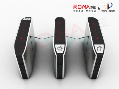 China Electronic Flap Turnstile Barrier Gate Anti Pinch Function Flexible Access Control Systems for sale
