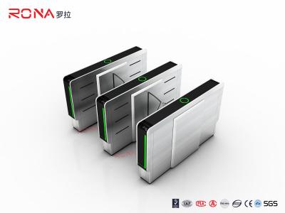 China Automatic Pedestrian 304 Flap Barrier Gate With Servo Motor 900mm Width for sale