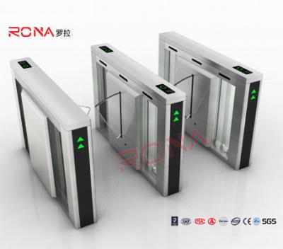 China Waist Height Flap Barrier Gate Access Control Barcode Flap Barrier Turnstile For Museum for sale