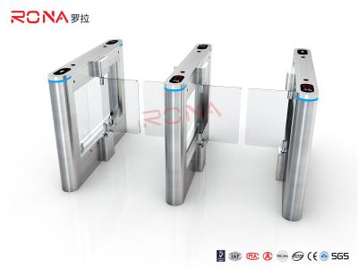 Cina Controllo dell' accesso dei pedoni Turnibile di porta oscillante con braccio in vetro / acrilico in vendita