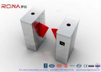 China RFID Recognition Flap Barrier Gate 550mm Lane Width 30-40 Persons/Min Access Control System for sale