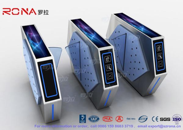 Quality Access Control Automatic Flap Barrier Gate Walk Through Optical Turnstile for sale