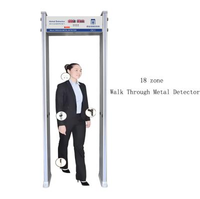 中国 禁止品の位置付けのための360度四面灯付きの18ゾーン金属検出ゲート 販売のため