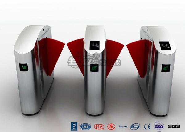 Quality Security Optical Flap Pedestrian Barrier Gate Access Control For Office Building Entrance for sale