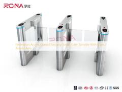 Pedestrian Access Control Security Swing Gate Turnstile With Glass / Acrylic Arm