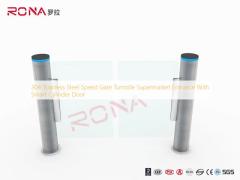 304 Stainless Steel Speed Gate Turnstile Supermarket Entrance With Smart Cylinder Door