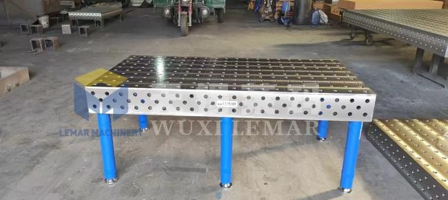 Welding table in production environment