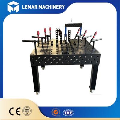 China 3D 16mm hole Welding table 2400 x1200 x100mm Nitrided FinishW/104pc Clamp Kit for sale