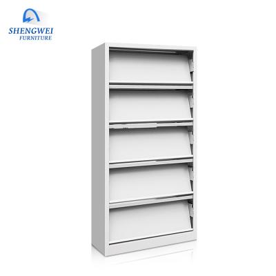 China School Library Knocked Down  Bookshelf Magazine Steel Shelf Rack for sale