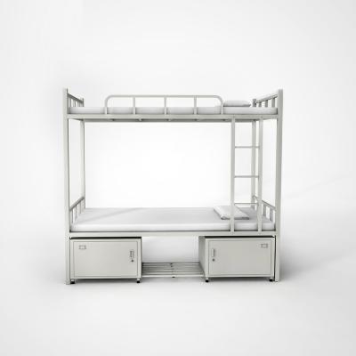 China College Apartment Rust Proof Single Steel Bunk Beds With Strage Locker for sale