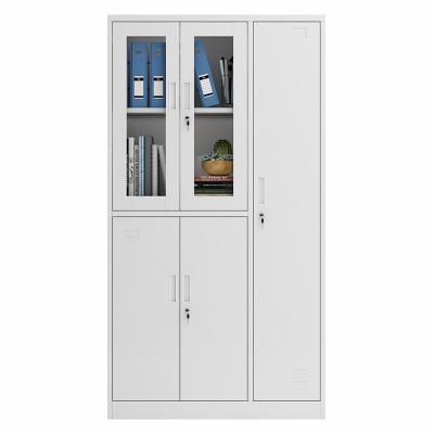 China 2 Glass Doors 3 Steel Doors Metal Storage Locker For File And Clothes for sale