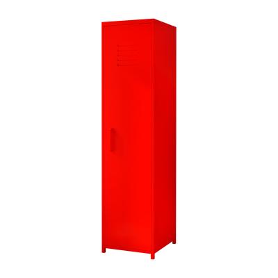 China Red Yellow Single  Swing Door Stand Feet Metal Storage Locker for sale