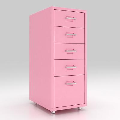 China Home Under Table 5 Drawers Mobile Metal File Cabinet for sale