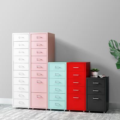 China Multifunctional 3 5 6 Drawers Pedestal Movable Metal Storage Cabinet for sale