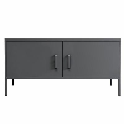 China High Leg Double Door half height TV Stand Storage Cabinet for home use for sale