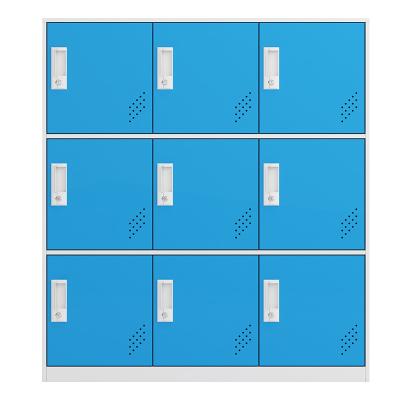 China 9 Doors Metal Storage Bags Cabinet Steel Half Height Locker Home Office for sale