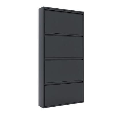 China Wall Mounted Metal Shoe Cabinet Home Storage Footwear Cupboard for sale