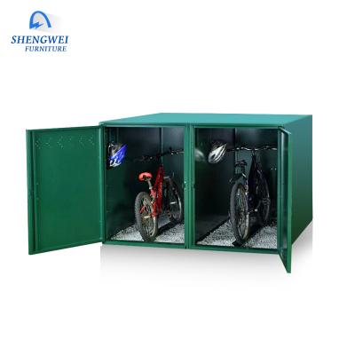 China Anti Rust Metal Bicycle Storage Locker Waterproof Outdoor Furniture for sale