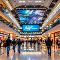 China P2 Full Color Digital Indoor LED Display Screen 2mm Pixel Pitch 100,000 Hours Lifespan Ceiling Mounted for sale