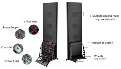 China Indoor P1.667 LED Display Mobile Floor Advertising Machine 6000nits IP43 320x160 Mm for sale