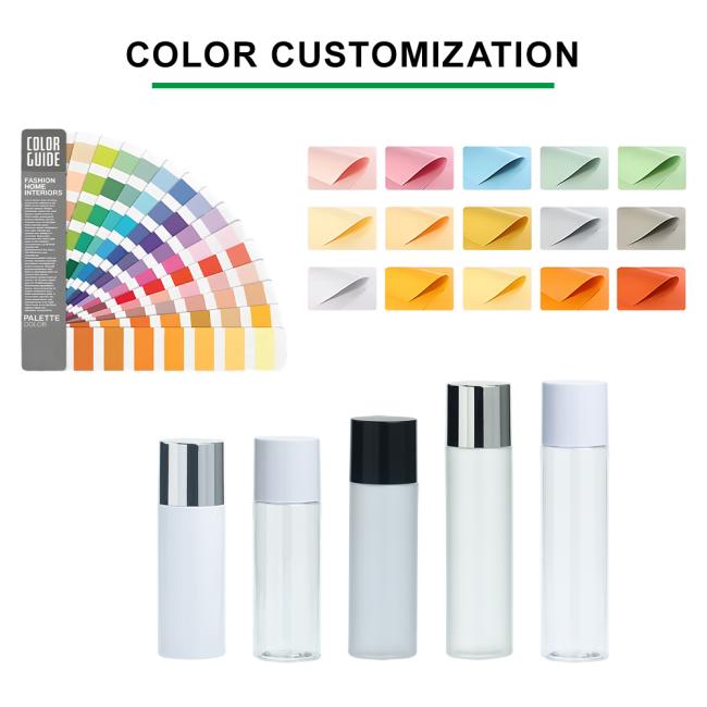 Custom color options for cosmetic bottles