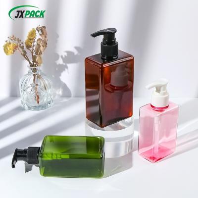 China Empty Cosmetics Container 280ml Shampoo PET Bottles For Shower Gel Press Lotion for sale