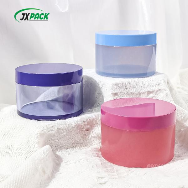Quality 1oz 2oz 15ml 30ml Skin Care Cream Jar , Cosmetic Clear Plastic Jars With Lids for sale
