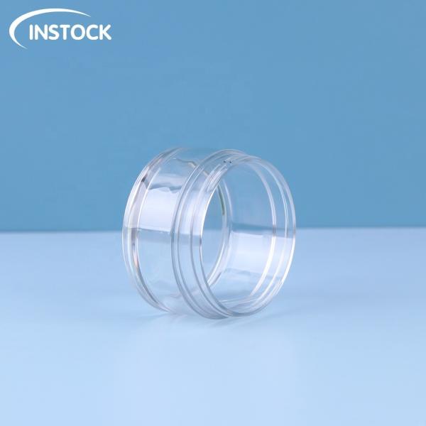 Quality 1oz 2oz 15ml 30ml Skin Care Cream Jar , Cosmetic Clear Plastic Jars With Lids for sale