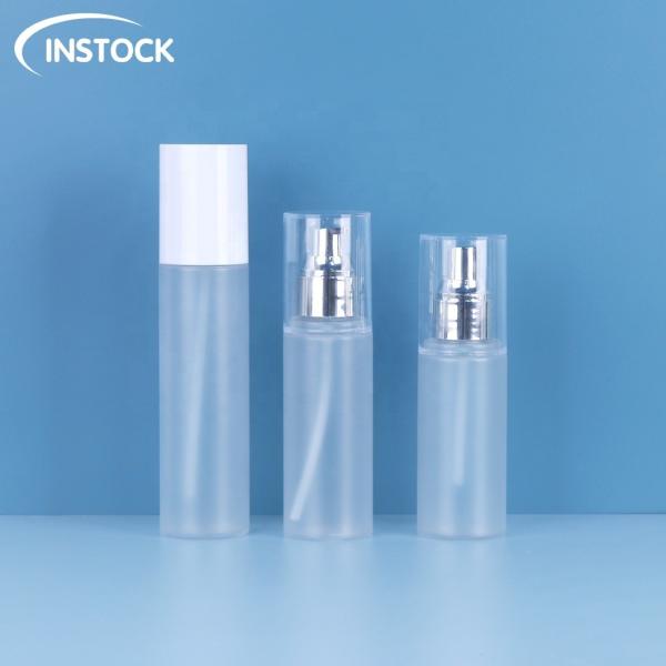 Quality 100ml 120ml 150ml Frosted Plastic Cosmetic Bottle Electroplated Spray Lotion for sale