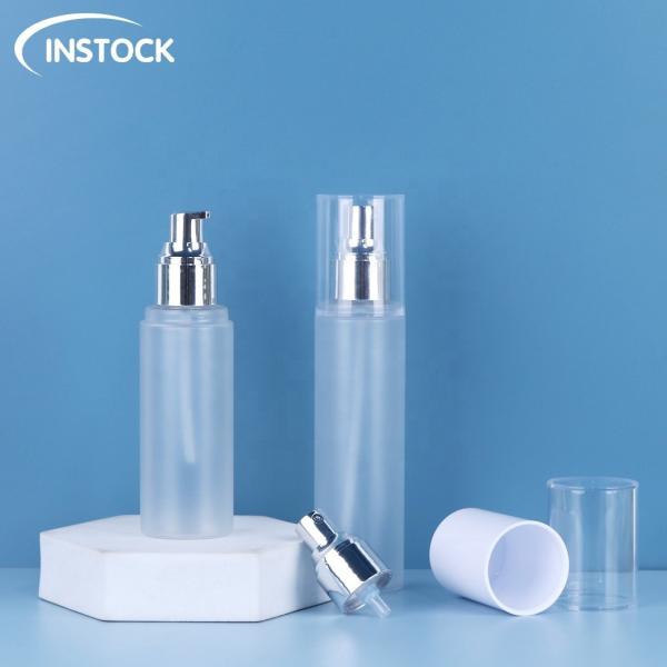 Quality 100ml 120ml 150ml Frosted Plastic Cosmetic Bottle Electroplated Spray Lotion for sale