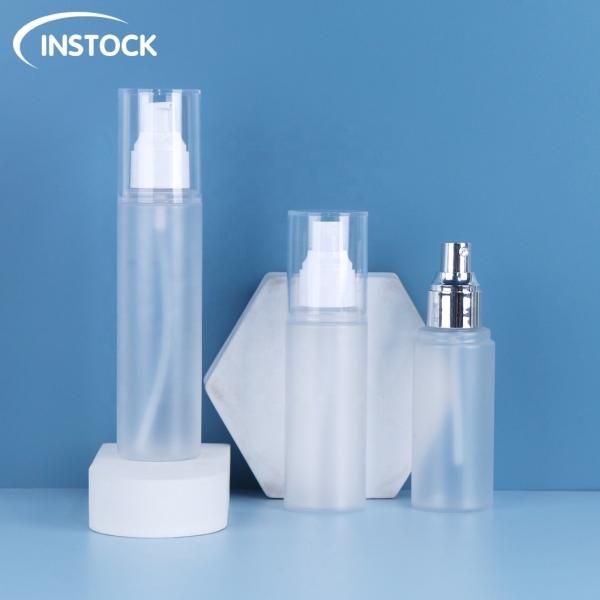 Quality 100ml 120ml 150ml Frosted Plastic Cosmetic Bottle Electroplated Spray Lotion for sale