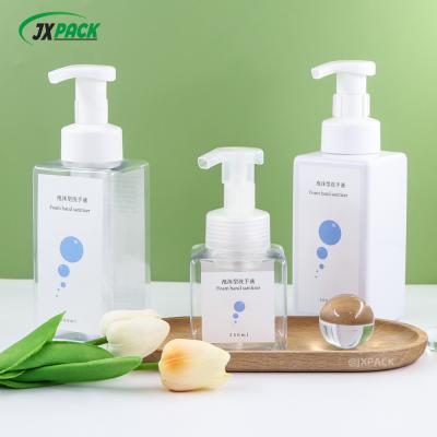 Cina 15oz bottiglia di pompa di schiuma quadrata Eco-friendly bottiglia di detergente per il viso in schiuma per la cura personale cosmetica in vendita