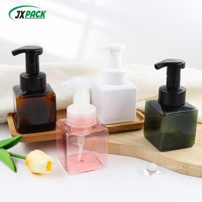 Cina 15oz bottiglia di pompa di schiuma quadrata Eco-friendly bottiglia di detergente per il viso in schiuma per la cura personale cosmetica in vendita